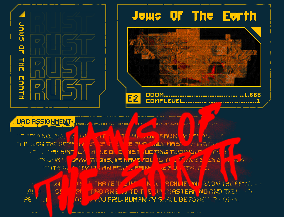 RUST /// JAWS OF THE EARTH --- Doom 1 wad that doesn't play like Doom 1 ...